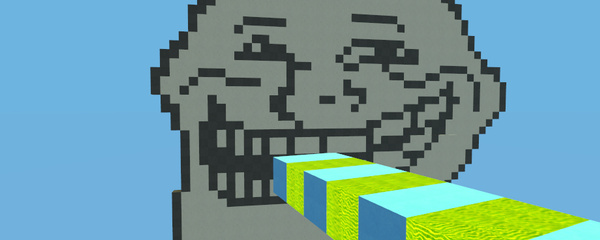 Pixel Art Minecraft Troll Face