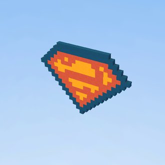 Minecraft Pixel Art Superman