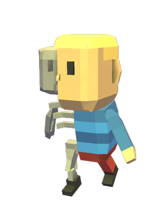 half skeleton half human