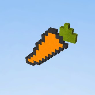 Minecraft Carrot Pixel Art