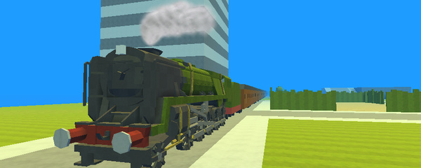 15 coaches 1 steam train