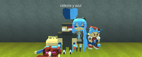 celeste y azul miku x david